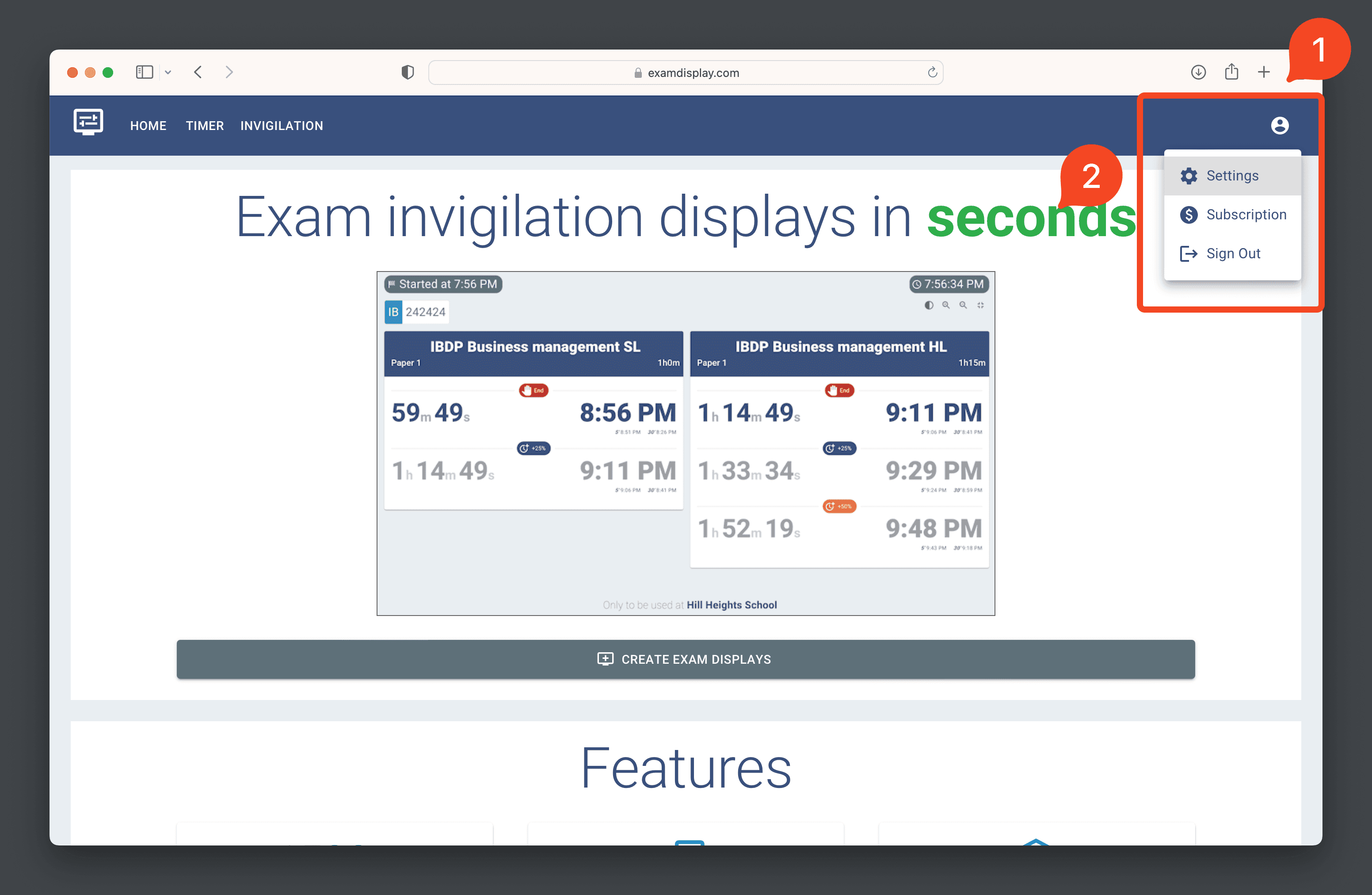First Time Setup – Exam Display Documentation First Time Setup – Exam Display Documentation